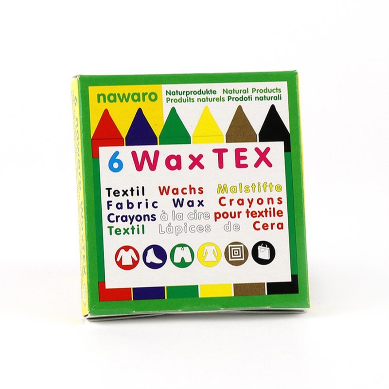 WAX Tex nawaro, textile wax crayons for ironing - 6 colors - oekoNORM